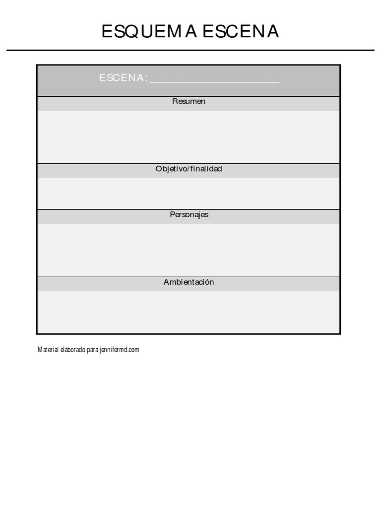 Esquema Escena | PDF