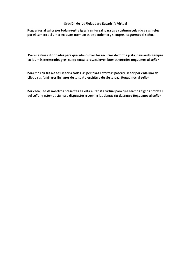 Roguemos Al Se or Por Toda Nuestra Iglesia Universal PDF