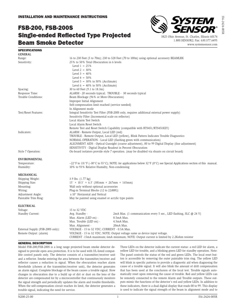 Manual Photo Beam FSB-200 en | PDF | Mirror | Electrical Wiring