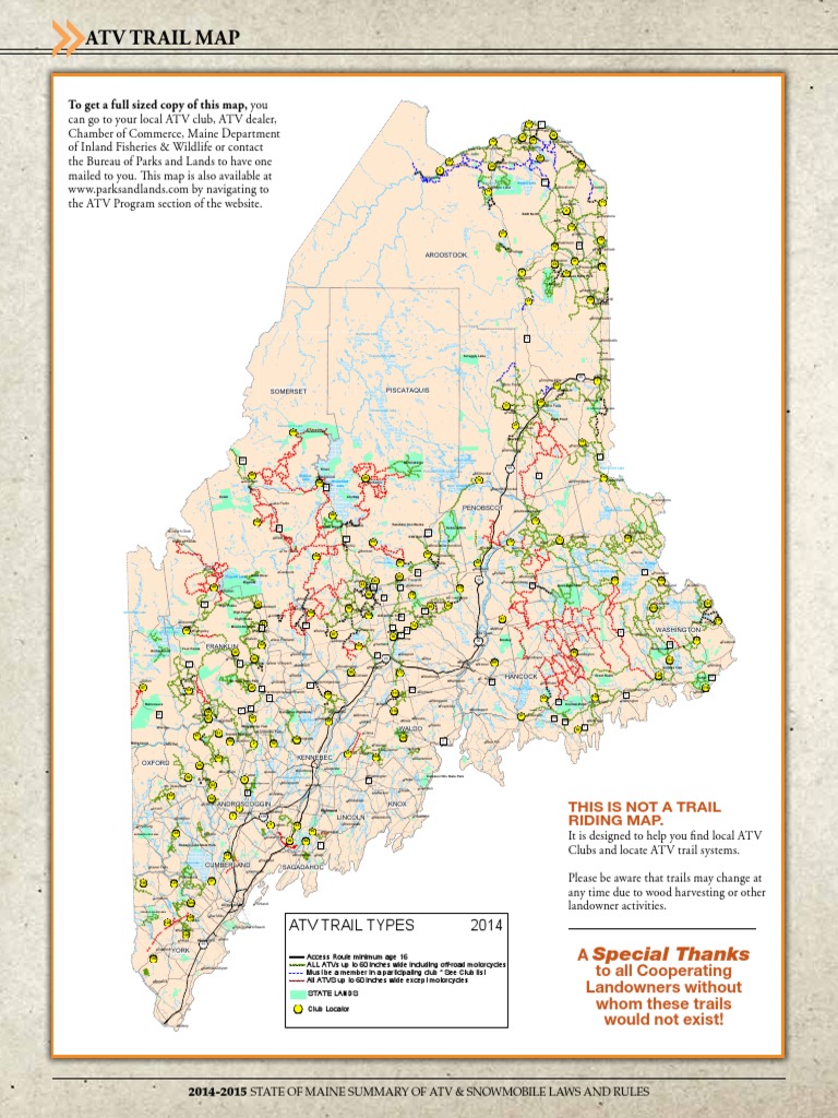 Atv Trail Map: To Get A Full Sized Copy of This Map | PDF | Nature
