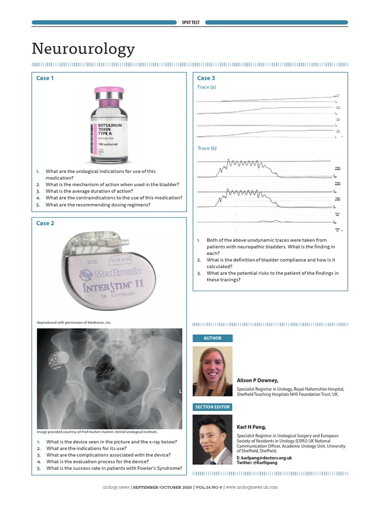 Neurourology: Case 1 Case 3 | PDF | Urinary Incontinence | Urology