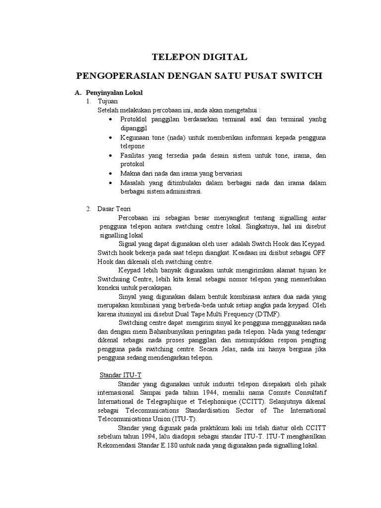 ST4 - Telepon Digital | PDF