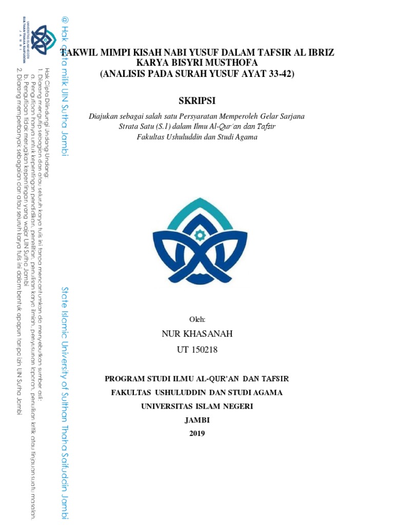 Skripsi Nur Khasanah Ut. 150218 - Muhadi Siregar | PDF