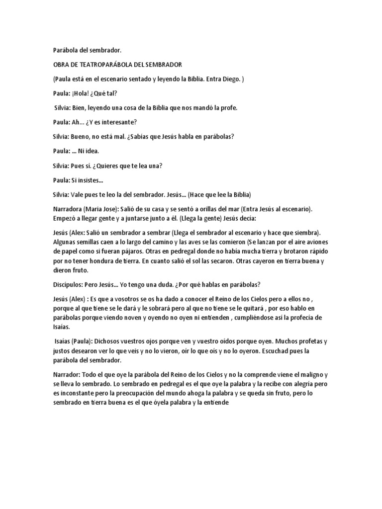 Parabola Del Sembrador para Paula | PDF | Arte