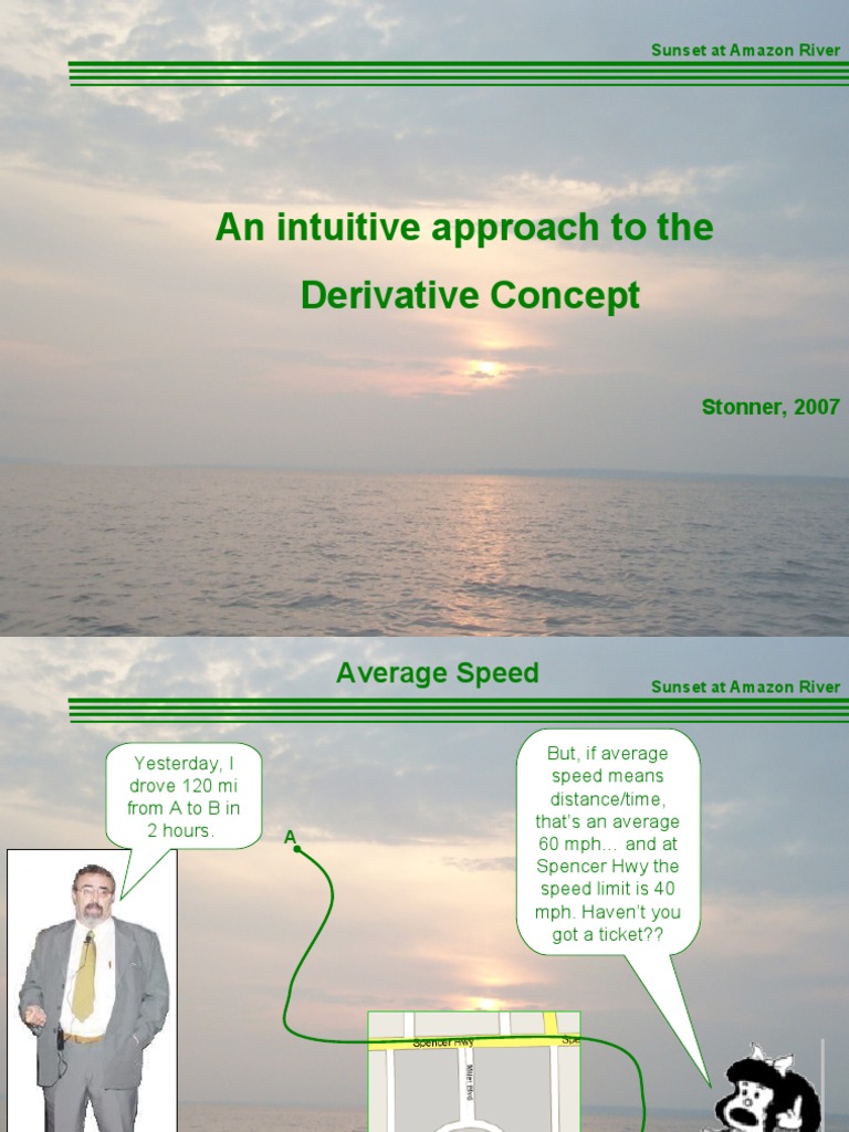 An Intuitive Approach To The Derivative Concept: Stonner, 2007 | PDF ...