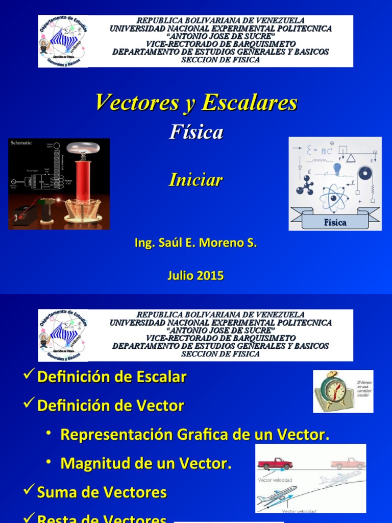 Vectores y Escalares | PDF | Vector Euclidiano | Física
