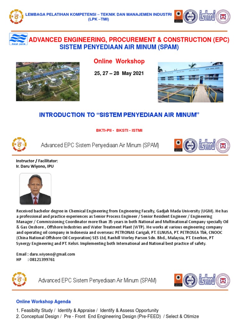 Advanced EPC Water Supply System Workshop | PDF | Engineering Design ...