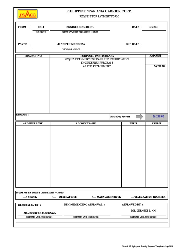 Philippine Span Asia Carrier Corp.: From RF14 Engineering Dept. Date ...