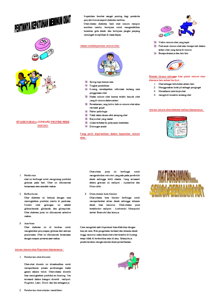 Leaflet Kepatuhan Minum Obat | PDF