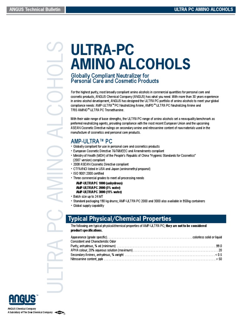 Amp Ultra PC | PDF | Cosmetics | Amine