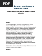 Archivo 1. Tabla - Los Roles en Educación Virtual | PDF | Educación a distancia | Enseñando