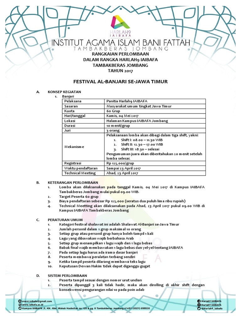 Festival Al-Banjari Se-Jawa Timur | PDF