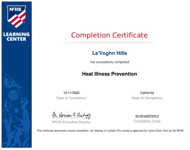 Heat Certificate | PDF