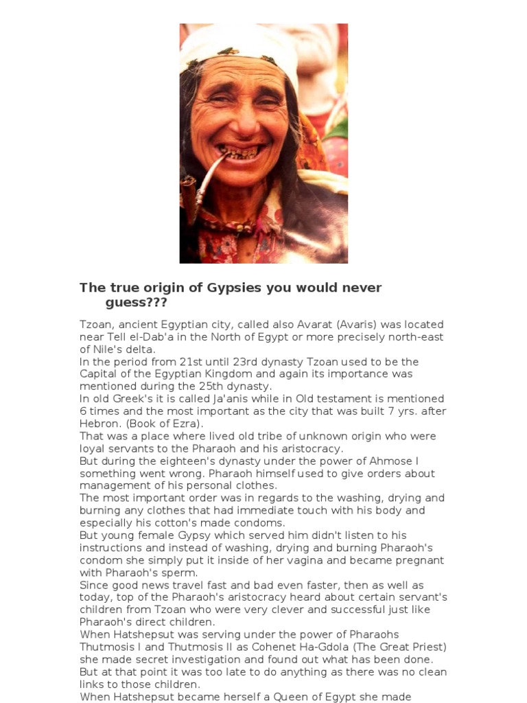 The True Origin of Gypsies You Would Never Guess??? | PDF | Ancient Egypt