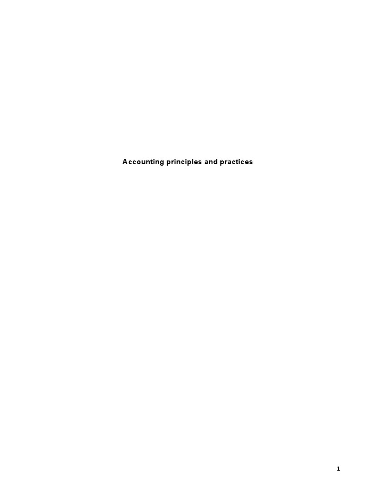 Accounting Principles and Practices | PDF | Debits And Credits | Income ...