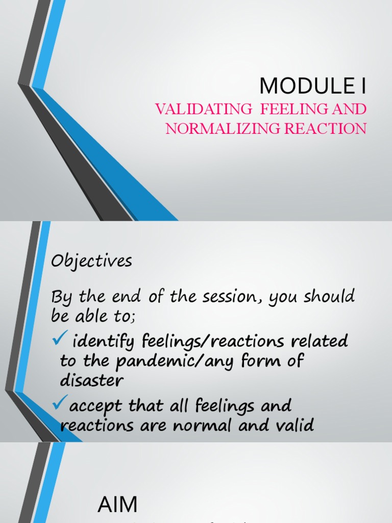 Validating Feeling and Normalizing Reaction | PDF | Anger | Feeling