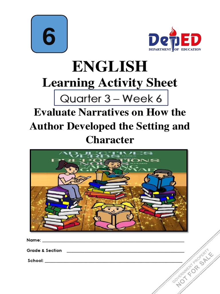 English 6 Q3 W6 Activity Sheet | PDF | Narrative