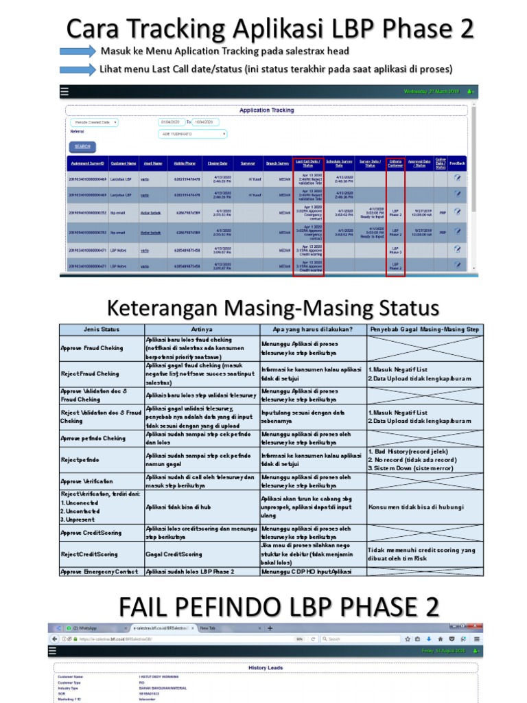 Cara Tracking Aplikasi LBP 2 PDF | PDF