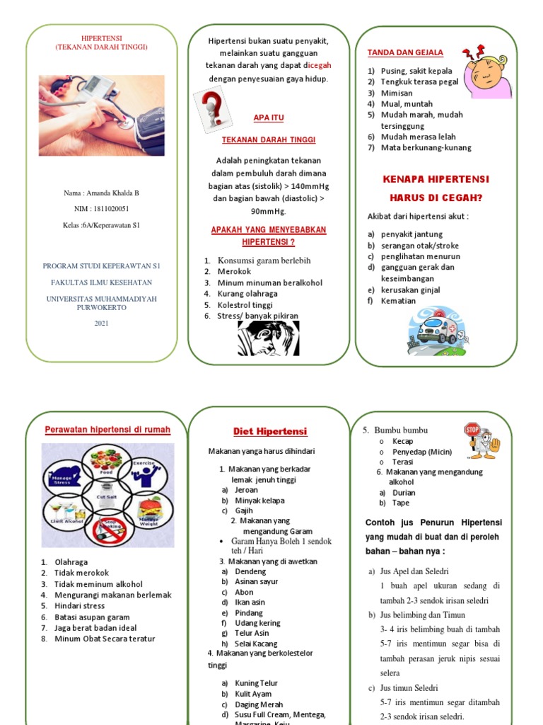 Leaflet Keluarga Hipertensi 051. | PDF
