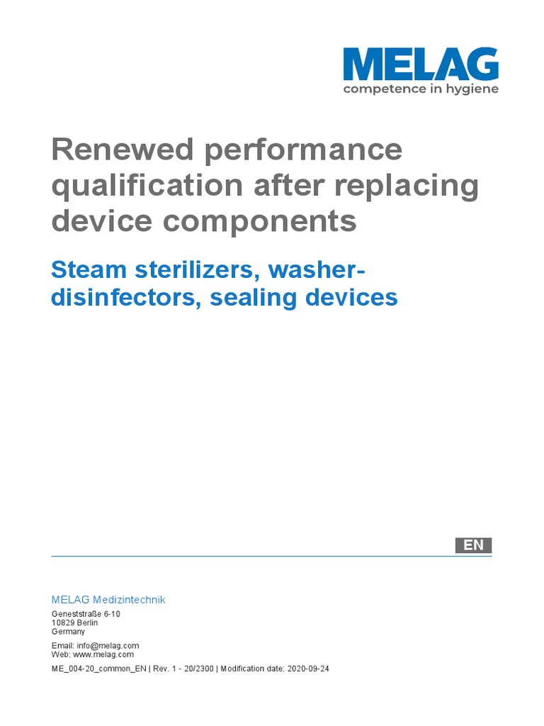Renewed Performance Qualification After Replacing Device Components ...