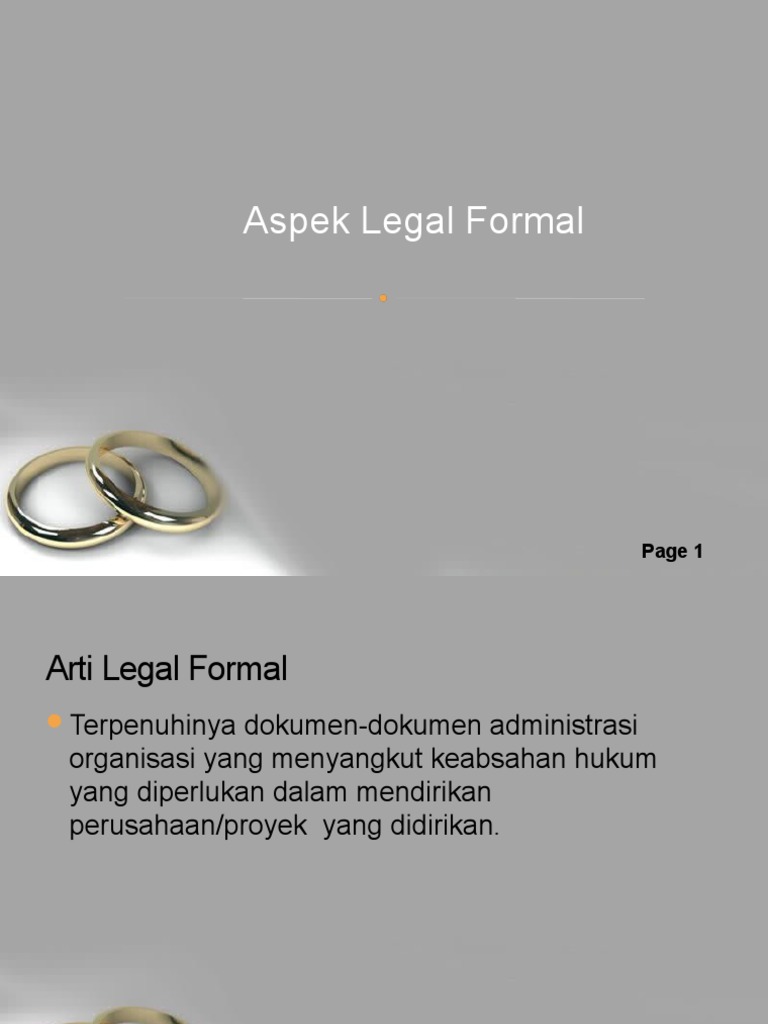 Aspek Legal Formal dalam Bisnis | PDF | Bisnis | Pengelolaan Keuangan ...