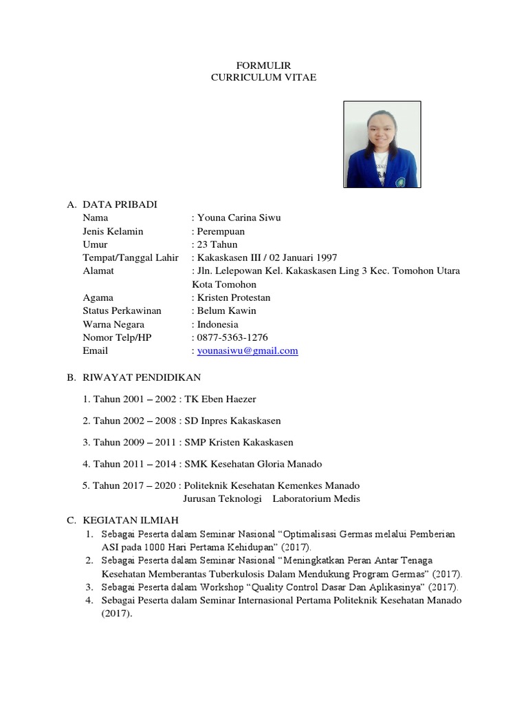 CV Peneliti Digabungkan | PDF