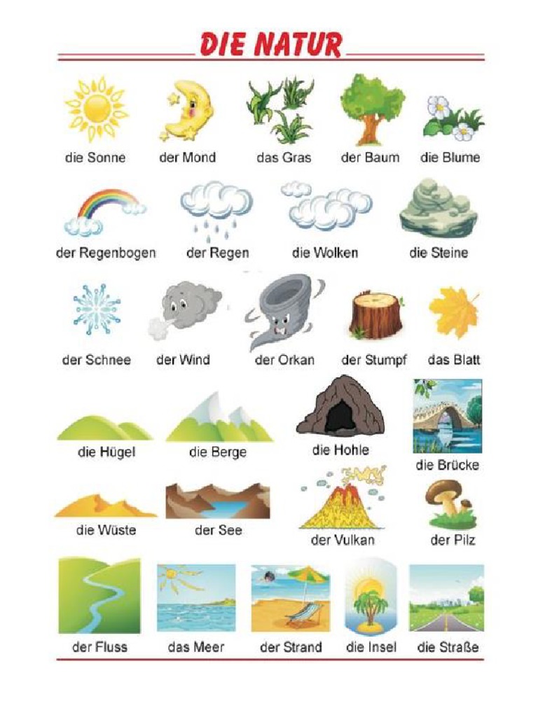 Das Wetter - Wortschatz | PDF