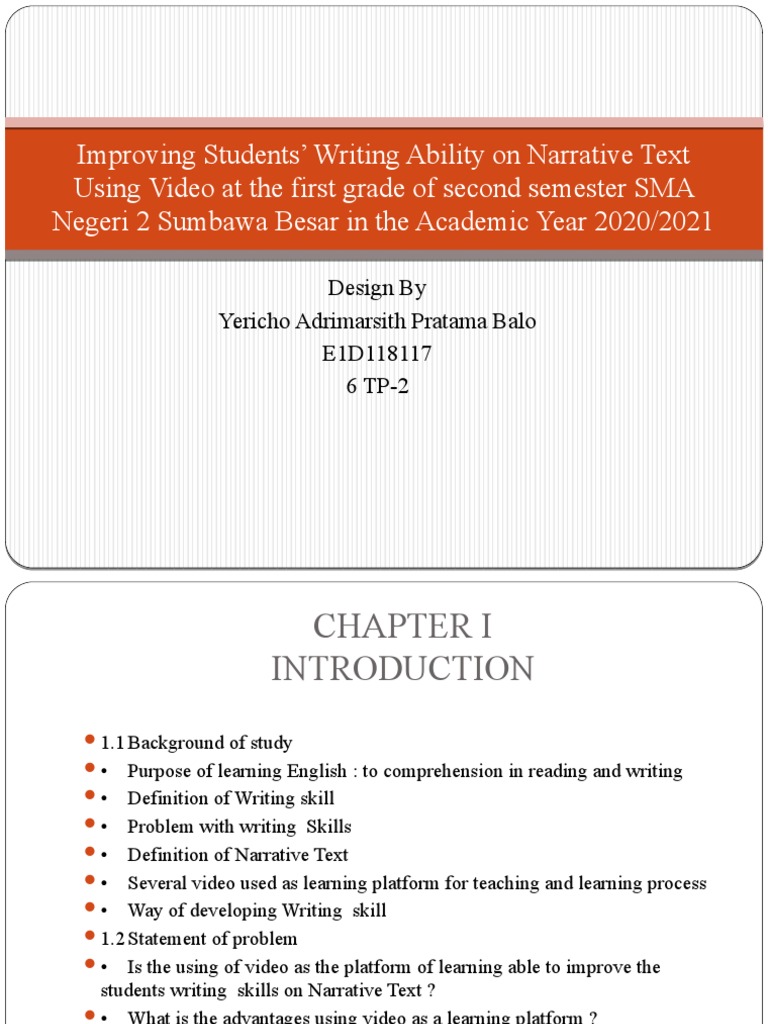 Improving Students' Writing Ability On Narrative Text | PDF | Reading Comprehension | Learning