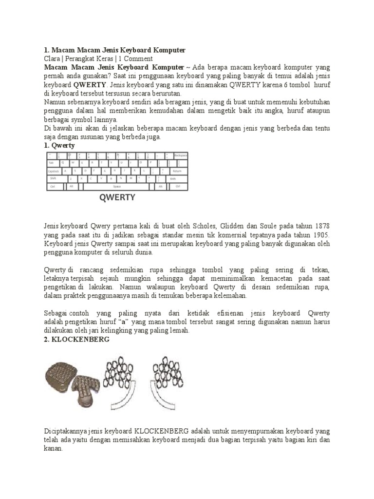Macam Macam Jenis Keyboard Komputer Macam Macam Jenis Keyboard Komputer Ada Berapa Macam ...