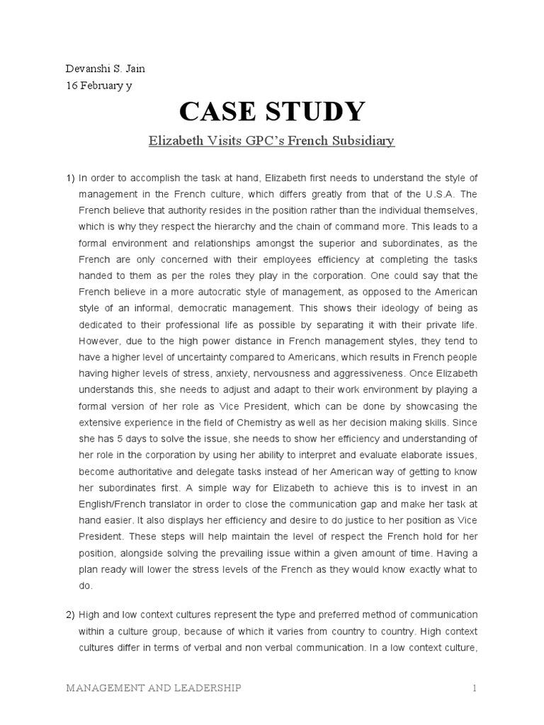 Case Study Elizabeth | PDF | Body Language | Jargon
