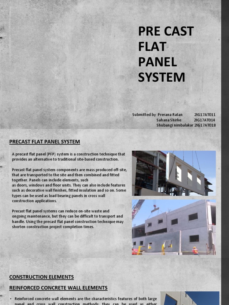 Precast Flat Panel System Overview | PDF | Precast Concrete | Wall