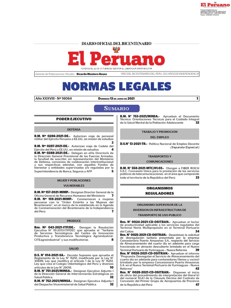 Leyes | PDF | Oficial general | Perú