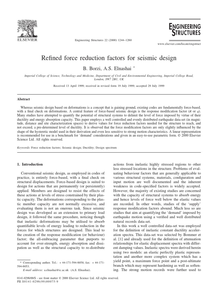 Seismic Design Force Factors | PDF | Moment Magnitude Scale | Price ...