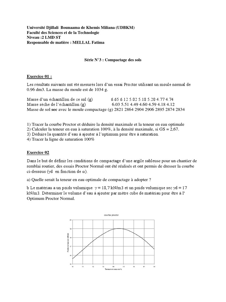 Courbe Proctor et Compactage des Sols | PDF | Sciences et mathématiques