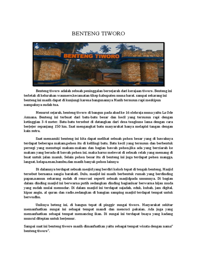 Benteng Tiworo | PDF