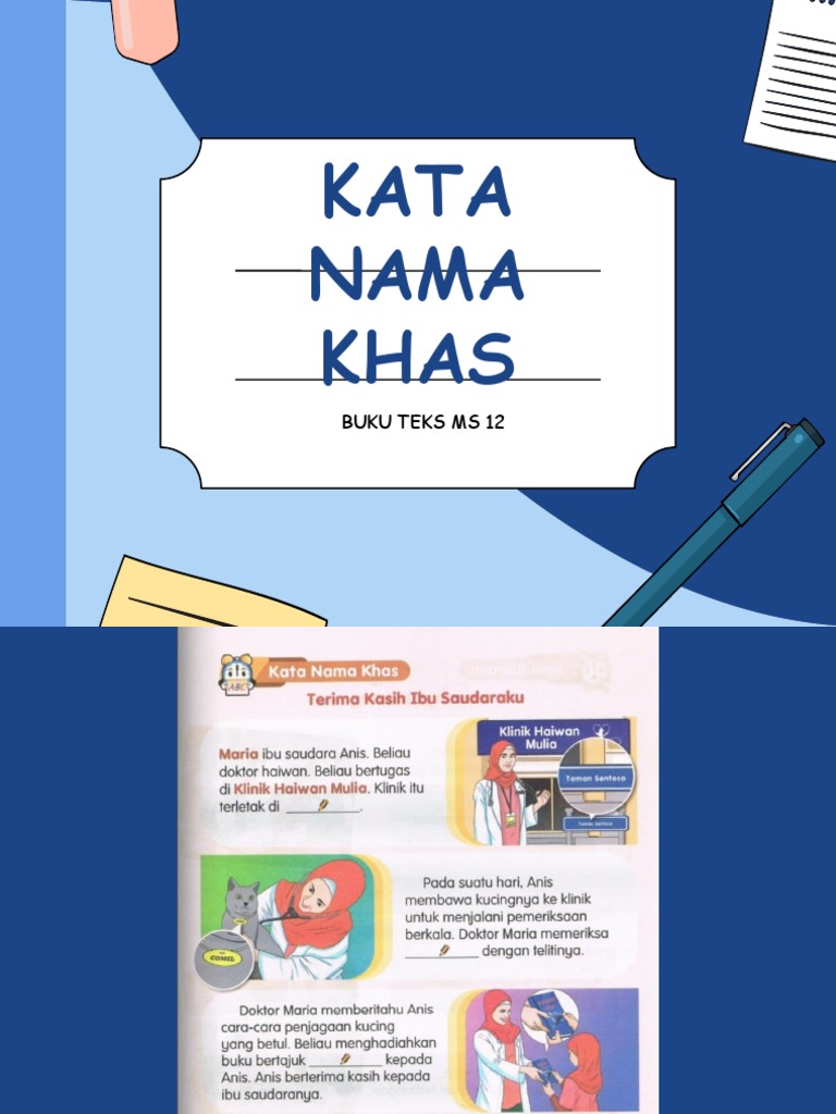 BK TKS MS 12 Kata Nama Khas 5.1.1 Tatabahasa | PDF