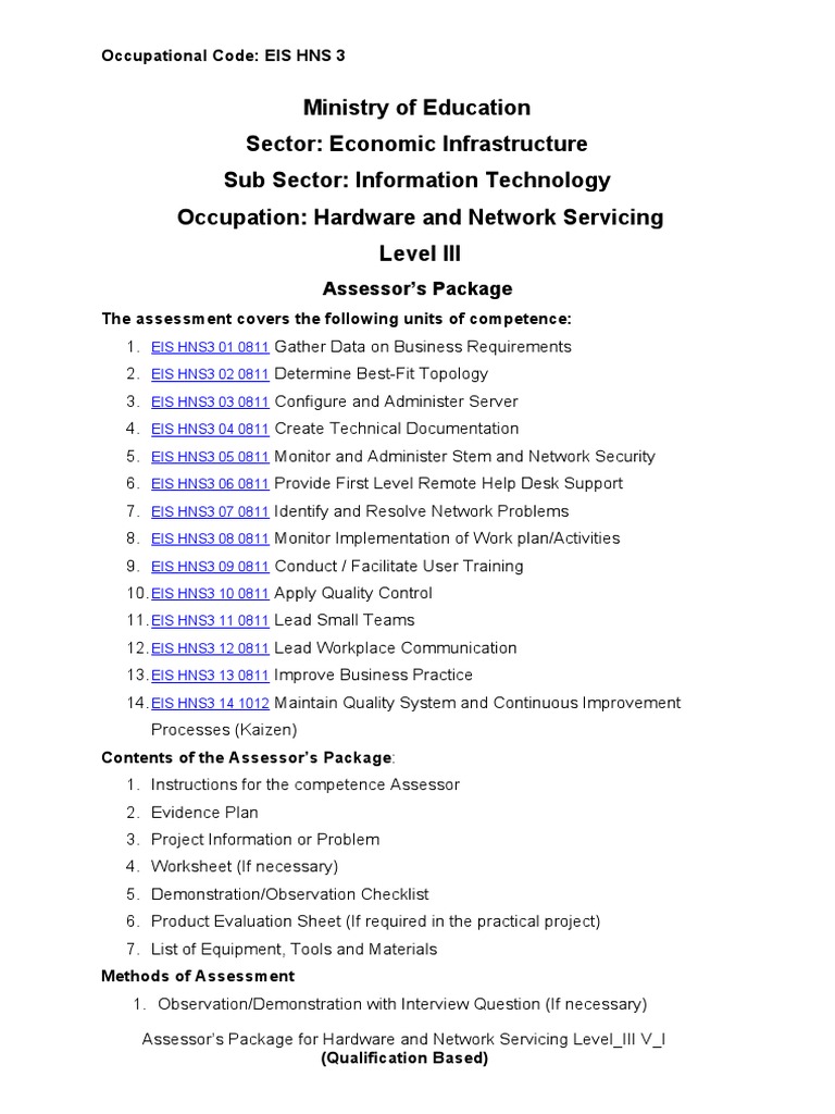 Partical Hns Level Iii Pdf Competence Human Resources Operating