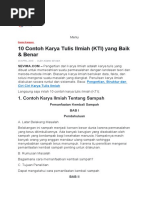 10 Contoh Karya Tulis Ilmiah (KTI) Yang Baik & Benar | PDF