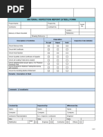 Material Inspection Report (Steel) Form | PDF | Engineering
