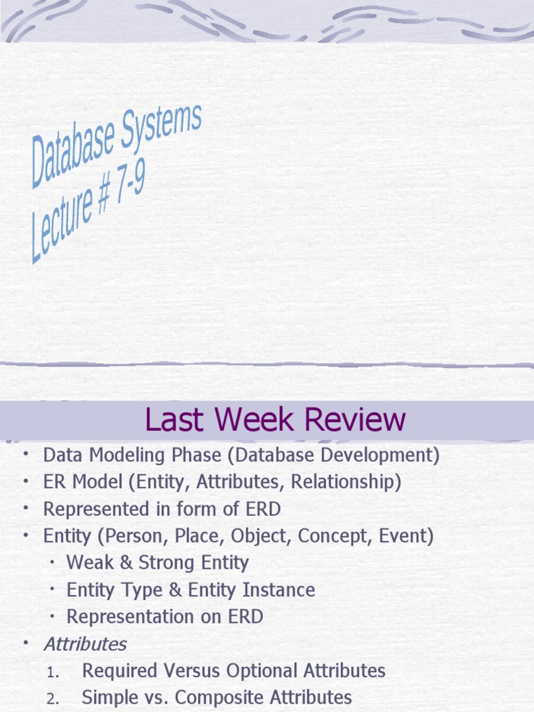 DBS Lecture#7-9 | PDF | Identifier | Software Design