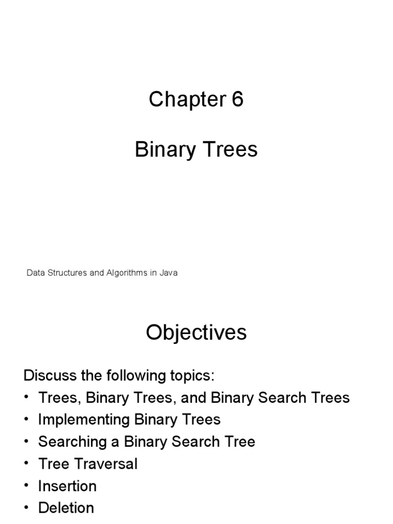 Binary Trees: Data Structures and Algorithms in Java | PDF | Algorithms ...