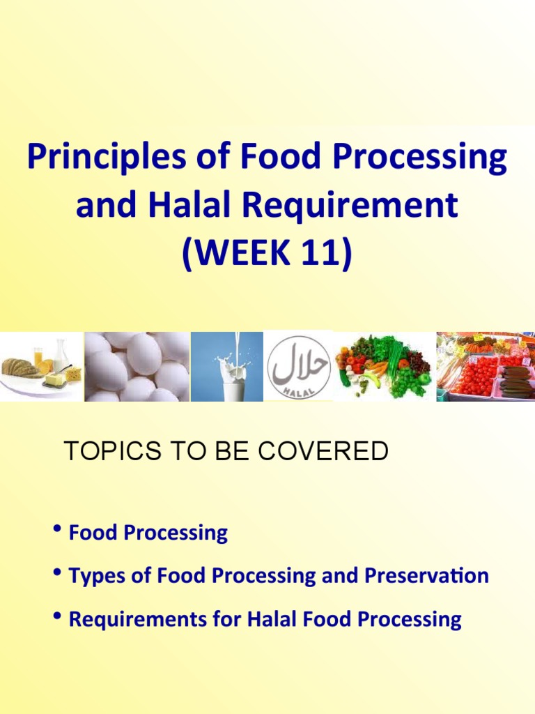 Principles of Food Processing and Halal Requirement (WEEK 11) | PDF ...