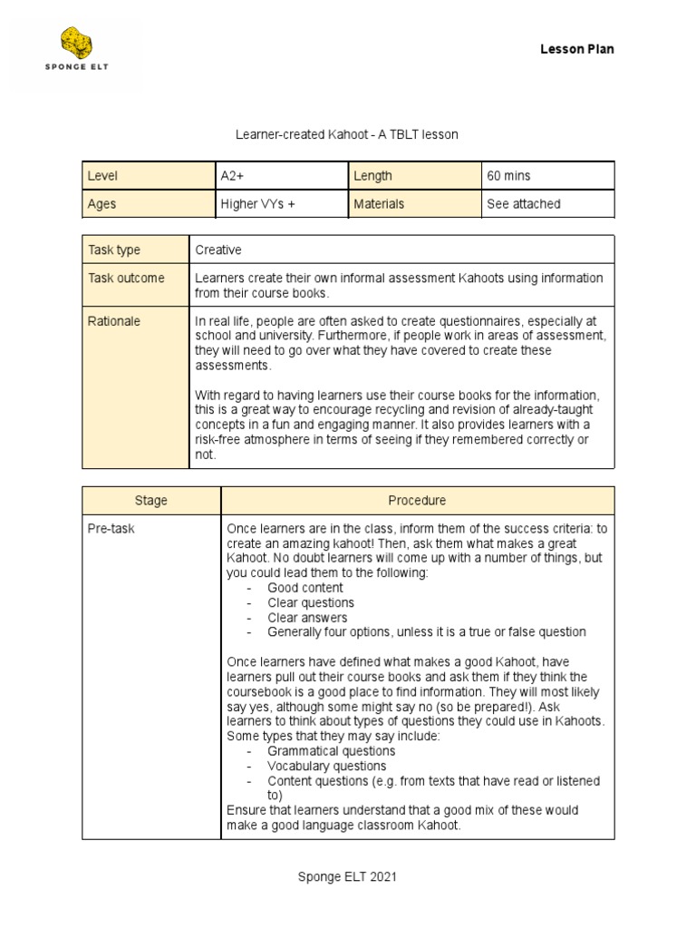 Learner Created Kahoots 2 | PDF | Pedagogy | Human Nature