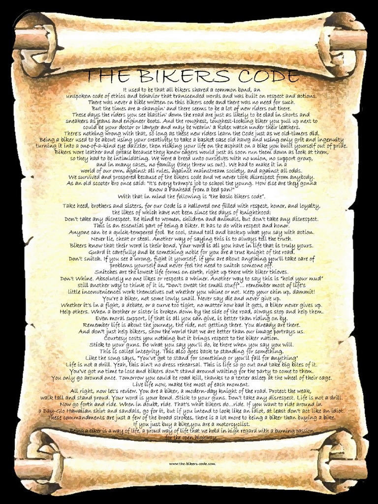 The Bikers Code | PDF