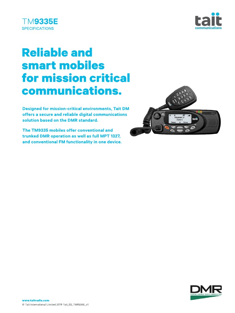 Reliable and Smart Mobiles For Mission Critical Communications | PDF ...