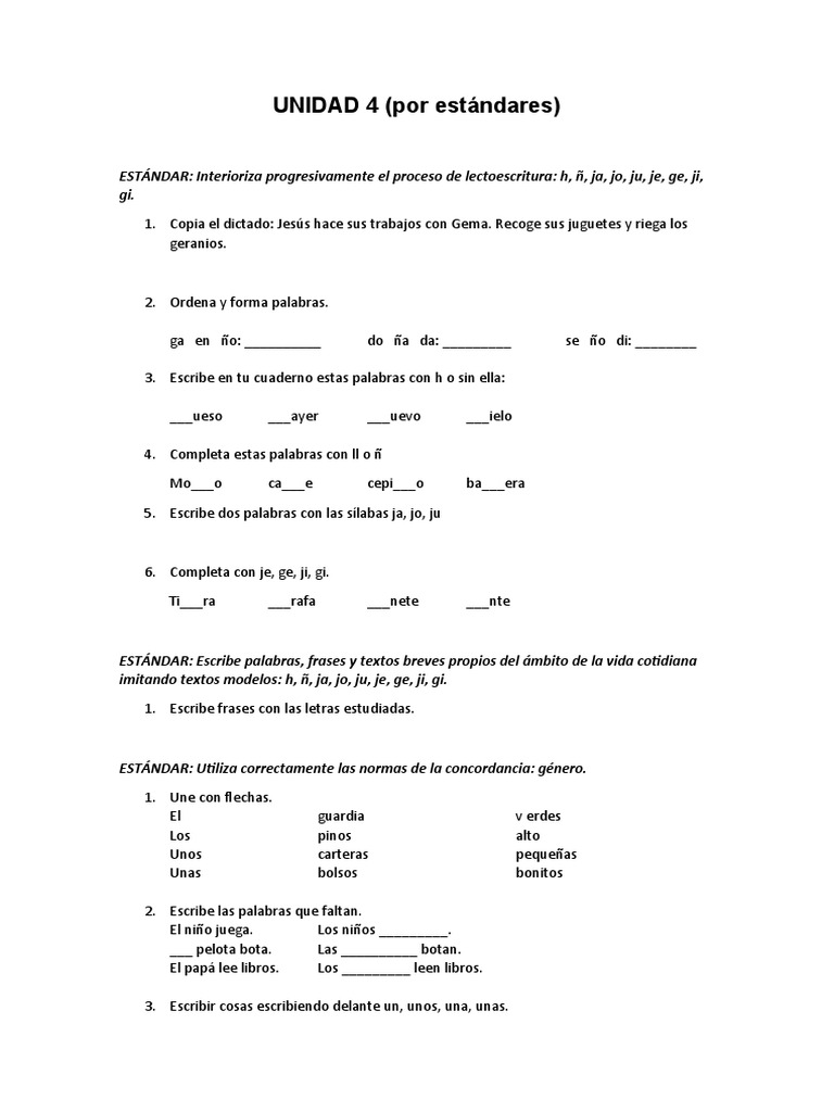 Unidad 4 Lengua | PDF