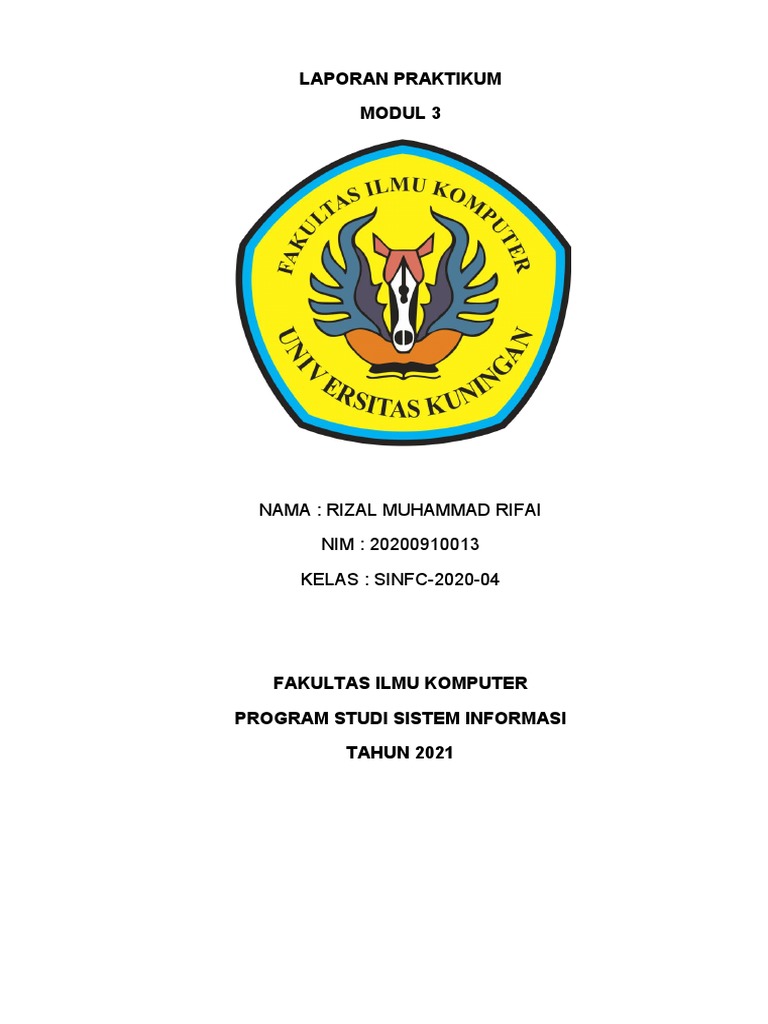 Laporan Praktikum Modul 3 Rizal Muhammad Strukdat Pdf