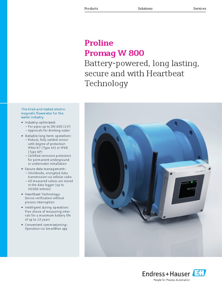 Proline Promag W 800: Battery-Powered, Long Lasting, Secure and With ...