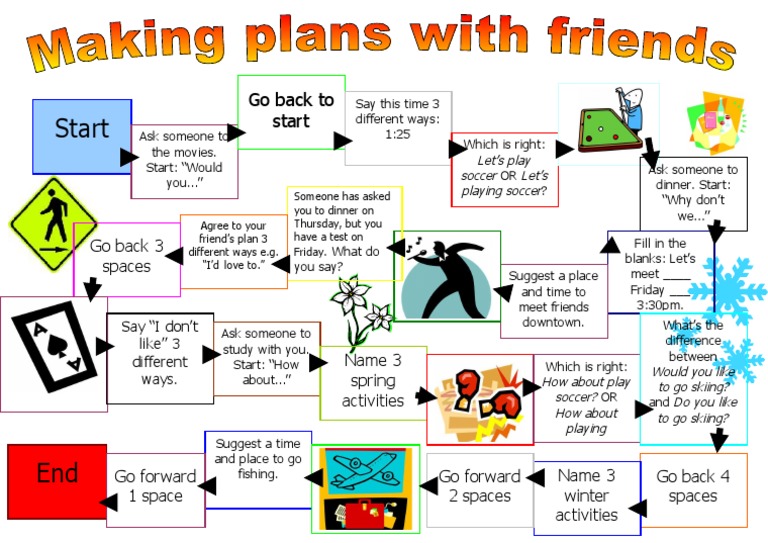 Expressions Used When Making Plans Fun Activities Games 53361 | PDF