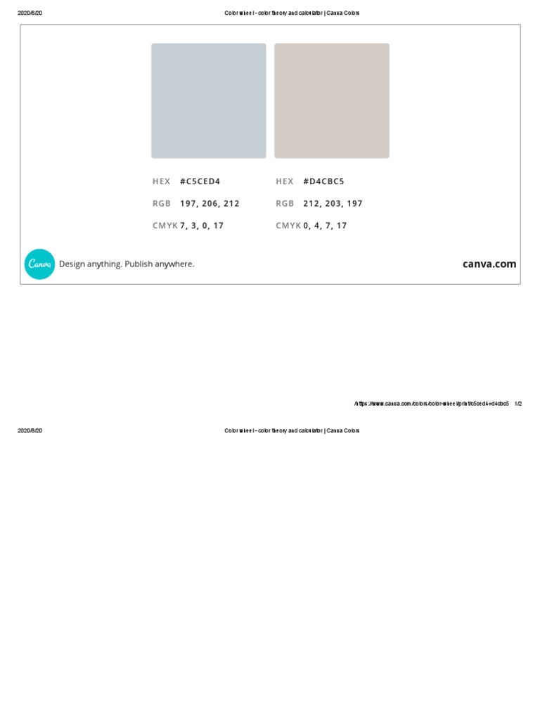 Color Wheel - Color Theory and Calculator - Canva Colors | PDF